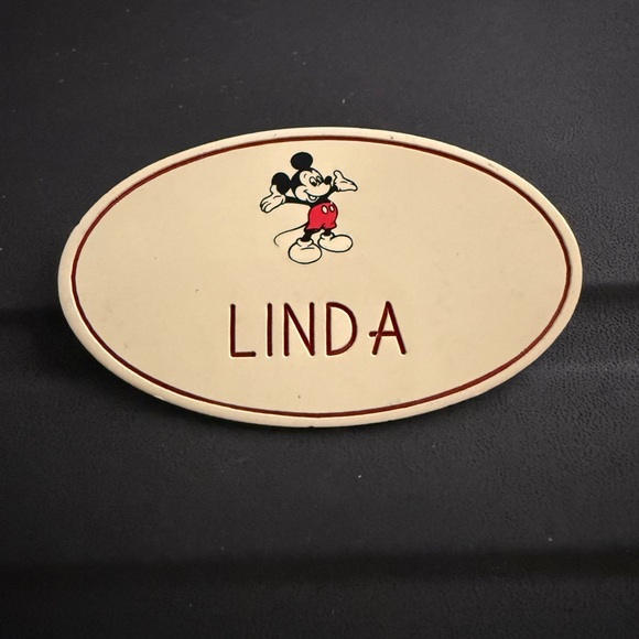 Disney | Accessories | Disney Cast Member Mickey Mouse Name Tag Linda ...